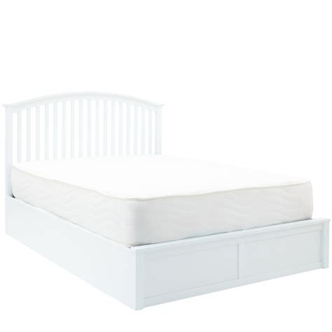Madrid Wooden Ottoman Storage Bed White