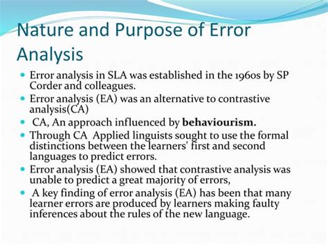 Presentation Error Analysis Pptx Educational Assessment Education
