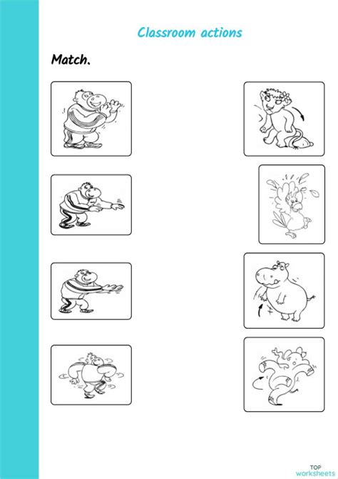Classroom Actions Interactive Worksheet Topworksheets
