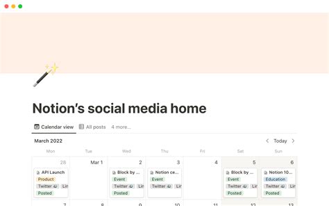 Notion Template Gallery Notions Social Media Home