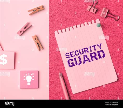 Inspiration Showing Sign Security Guard Business Concept Tools Used To