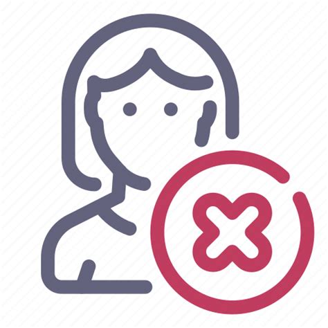 Account User Delete Girl Icon Download On Iconfinder