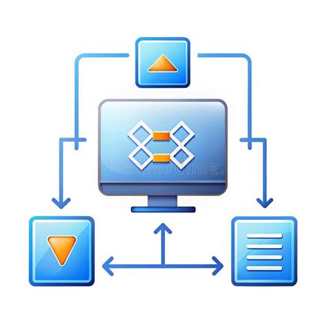Digital Workflow With Code And Synchronization Lines Stock Illustration Illustration Of Circle