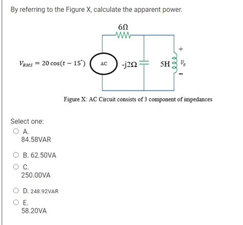 Solved Figure X Shows An AC Circuit By Using The Chegg Com