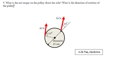 Solved What Is The Net Torque On The Pulley About The Axle Chegg Com