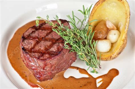 쇠고기 스테이크 허브와 야채를 곁들인 구운 쇠고기 스테이크 배경 및 무료 다운로드를위한 그림 Pngtree