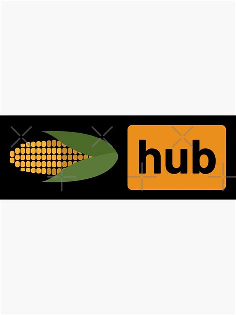 Corn Hub Fun Pun Sticker For Sale By Zaxcraft Redbubble
