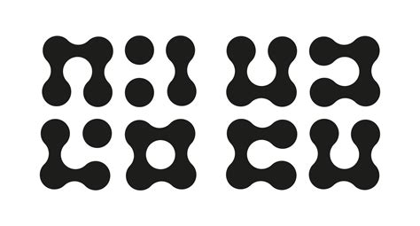 Metaball Trendy Icon Connected Dots Minimalist Sign Integration Abstract Symbol Circles