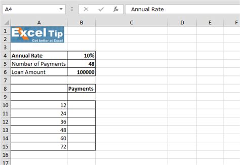 Data Tables In Microsoft Excel