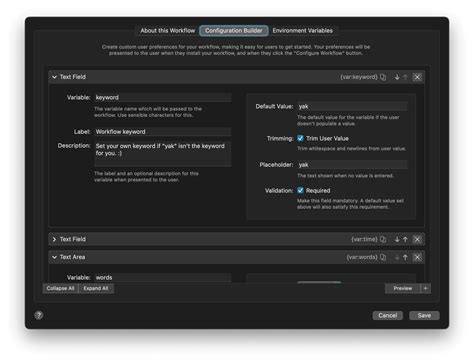 Workflow Configuration Alfred Help And Support