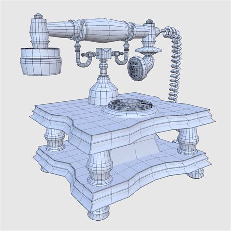 빈티지 전화기 Pbr 1 3d 모델 25 Obj Fbx Max Free3d