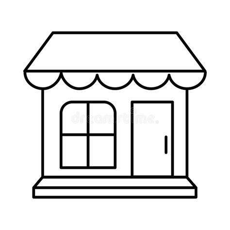 Store Or Shop Icon Supermarket Symbol Vector Illustration Retail Store Line Icon Stock