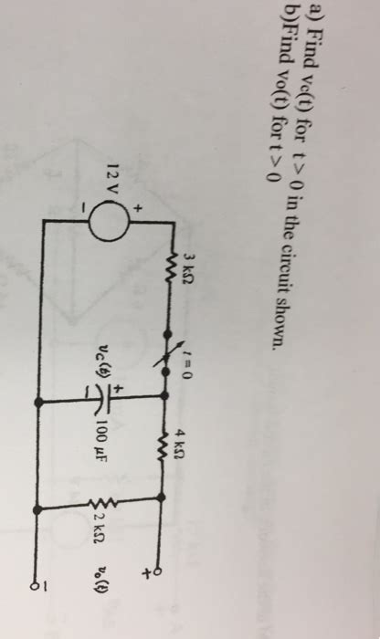 Solved Find Vc T For T In The Circuit Shown Find Chegg Com