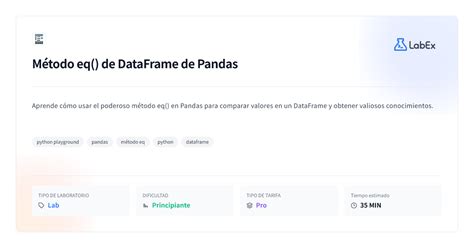 Método Eq De Dataframe De Pandas Comparando Valores Efectivamente Labex