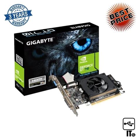 Vga Gigabyte Geforce Gt 710 2gb Ddr3 [rev 2 0] ประกัน 3y การ์ดจอ กราฟิกการ์ด Shopee Thailand