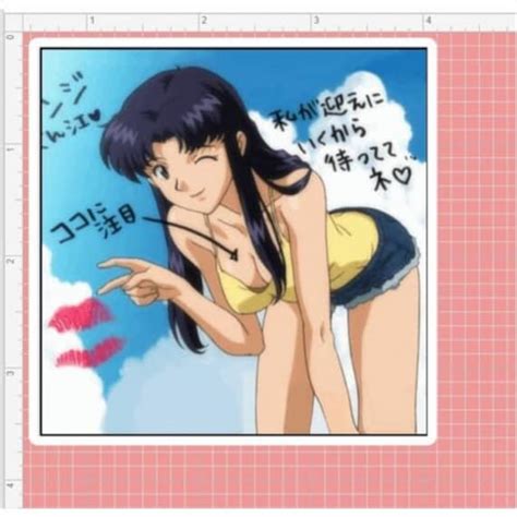 Neon Genesis Evangelion Anime Misato Katsuragi Polaroid Etsy