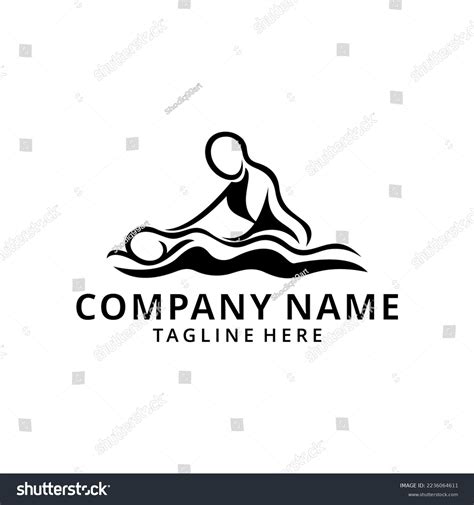 Illustration Body Massage Logo Vector Stock Vector Royalty Free