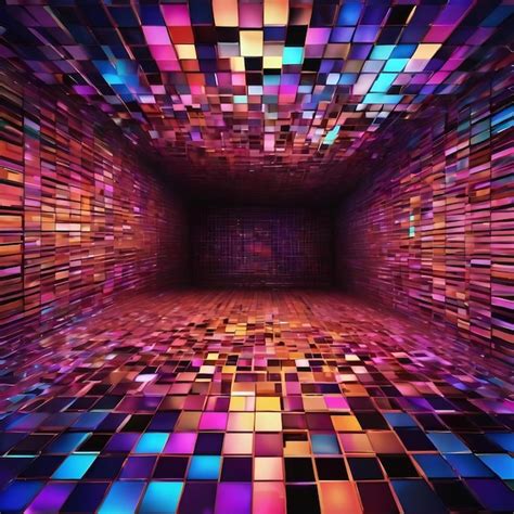 Premium Photo Abstract Digital Square Pattern Technology Background