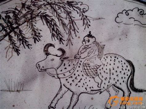 牧童骑牛的简笔画画 画牧童骑牛图片 牧童骑牛吹玉笛 大山谷图库