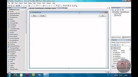 making a simple web browser in visual basic youtube
