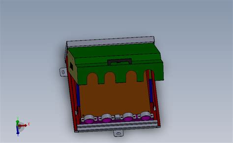 低压电缆分支箱 SOLIDWORKS 2012 模型图纸下载 懒石网