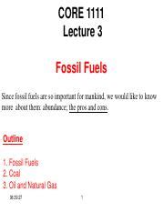 Lecture Fossil Fuels Pdf CORE Lecture Fossil Fuels Since Fossil Fuels Are So