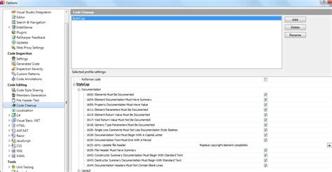 Visual Studio 2010 Force Resharper To Use Stylecop Settings For Code