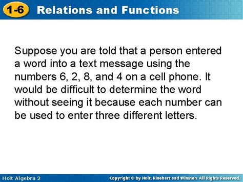 Relations And Functions Warm Up Lesson