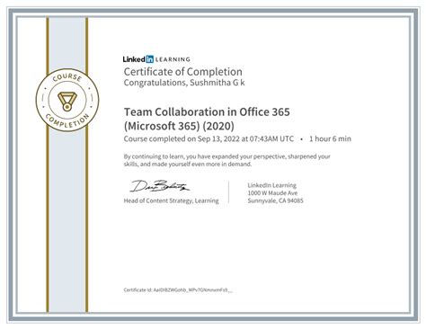 sushmitha g k on linkedin certificate of completion