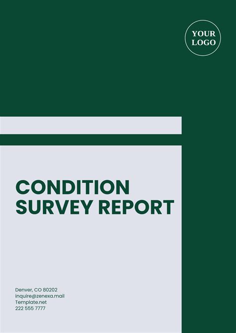 Free Condition Survey Report Template To Edit Online