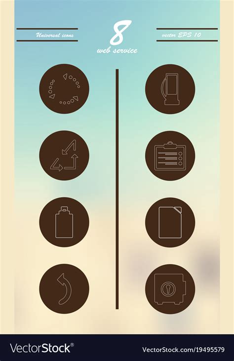 Service Line Icons Set Royalty Free Vector Image
