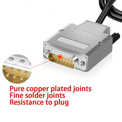 Getuscart Anmbest Db15 Solderless Breakout Connector With 5ft 24awg Replacement Cable Metal