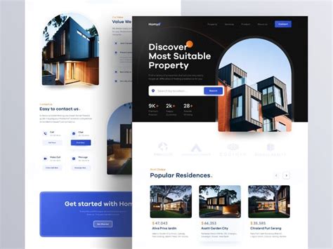Homyz Property Landing Page Website Real Estate Website Design Real Estate Landing Pages