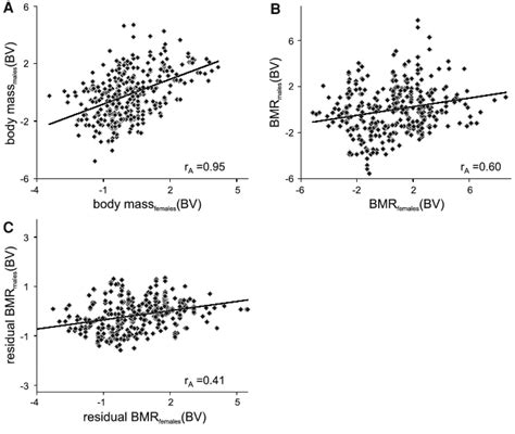 Cross Sex Correlations Between Female And Male Breeding Values BV Of Download Scientific