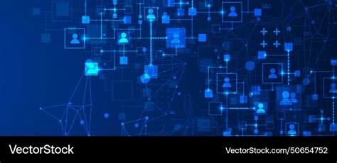 Abstract Representation Of A Computer Network Vector Image