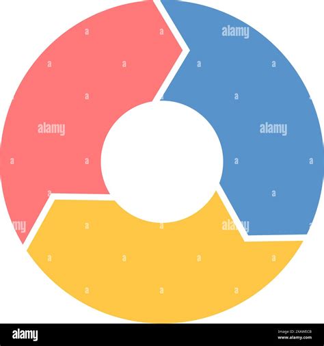 Three Rotation Arrow In Circular Motion Color Circle Arrow Combination Circular Infographic