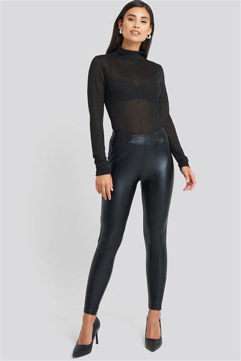 Shiny Leggings Black Na