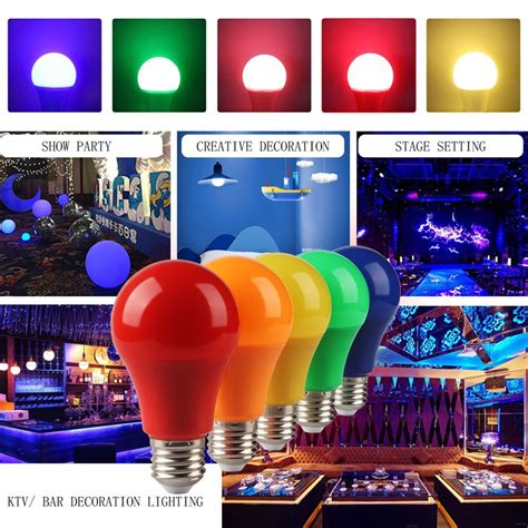 Led Colorful Bulb Lamp E27 B22 Base Colorful Led L Vicedeal