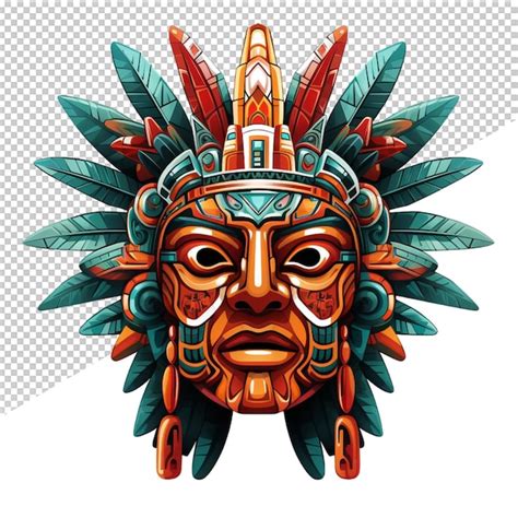 Un dessin d une tête avec une tête tribale PSD Premium généré à base dIA