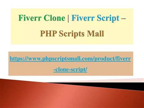 Ppt Fiverr Clone Fiverr Script Php Scripts Mall Powerpoint