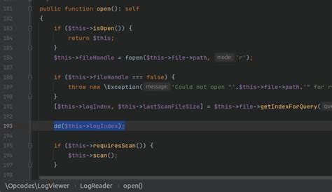 When And How Is The LogIndex Variable In Class LogReader Stored