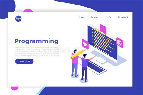 Coding Software Development Programming Isometric Concept Program