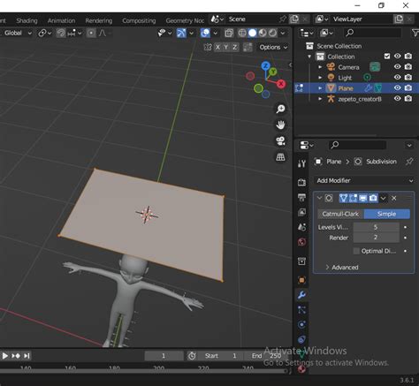 Applied Subdivision Modifier But Subdivided Plane Only Appears In Wireframe View Blender