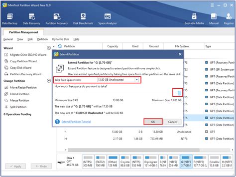 How To Extend Partition To Non Contiguous Space Effectively Minitool Partition Wizard