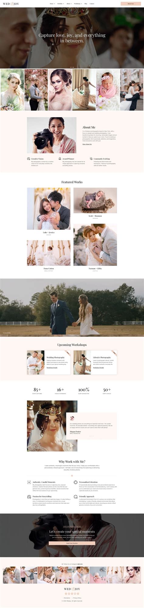 Wedjoy Wedding Photography Elementor Pro Template Kit Wp Template Kits Ft Wedding