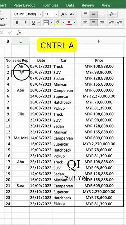 Excel Tips How To Fill In Blanks With Name In Excel Shorts Exceltutorial Youtube