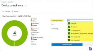 How To Generate And Export Intune Device Compliance Report