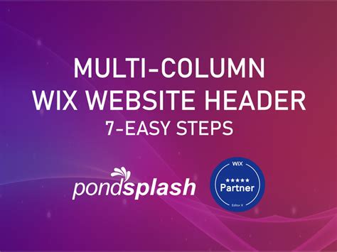 How To Create A Multi Column Website Header In Wix Pond Splash