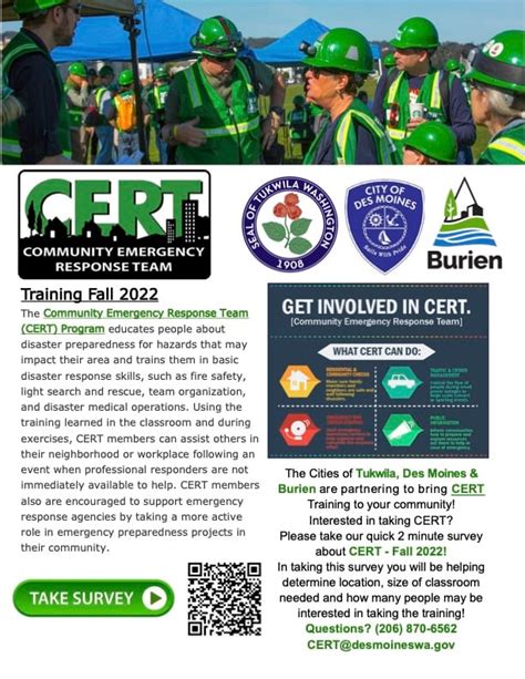 Community Emergency Response Team Cert Training Will Begin In The