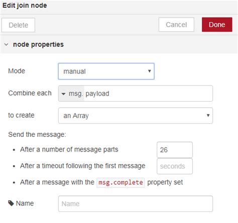 Combine Data Array Node Red Optoforums